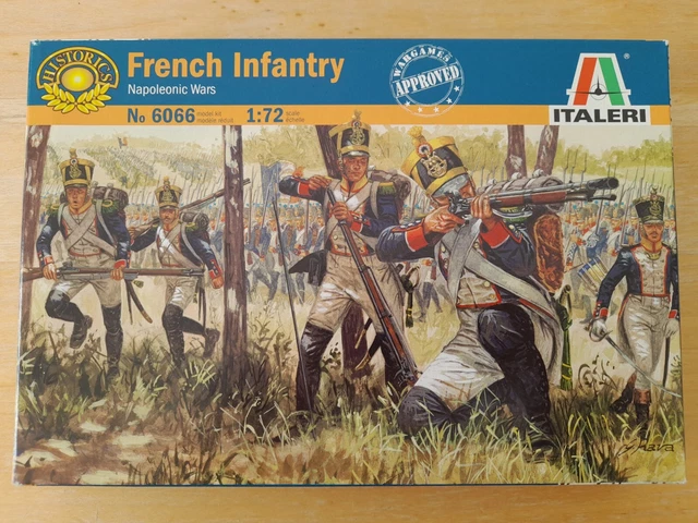 ITALERI 1/72 FRENCH INFANTRY Napoleonic Waterloo figures set 6066 Boxed ...