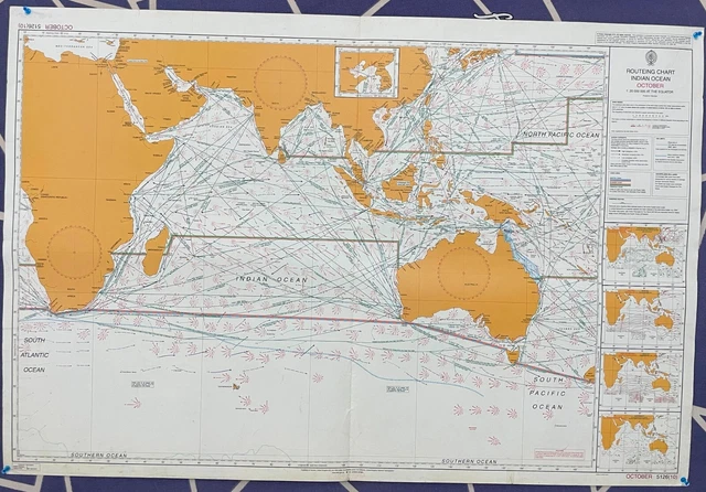 ADMIRALTY OCTOBER 5126 (10) ROUTEING Chart INDIAN OCEAN Map Chart ...