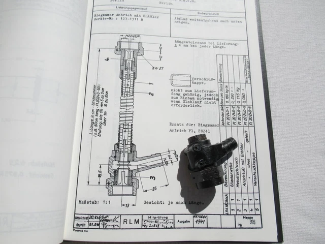 DR CONNECTION WITH Oil Remover Fl 20240 for Air Force 2. Wk Device 127 ...