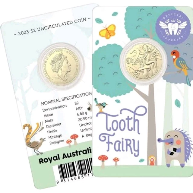 2023 TOOTH FAIRY $2 Two Dollar Uncirculated Carded Coin Royal Australian Mint $26.00 - PicClick AU