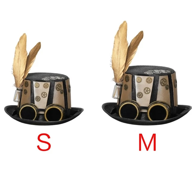 STEAMPUNK TOP HAT with Golden Gears Vintage Male Female Wedding ...