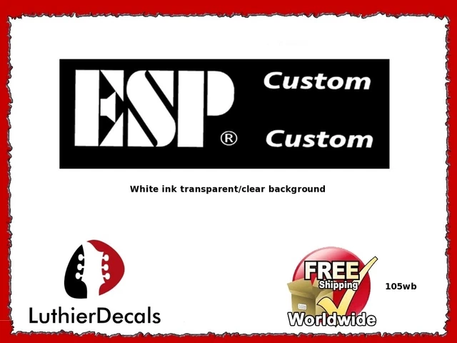 ESP CUSTOM GUITAR Headstock Decal Waterslide Restoration Inlay Logo 105wb $12.00 - PicClick CA
