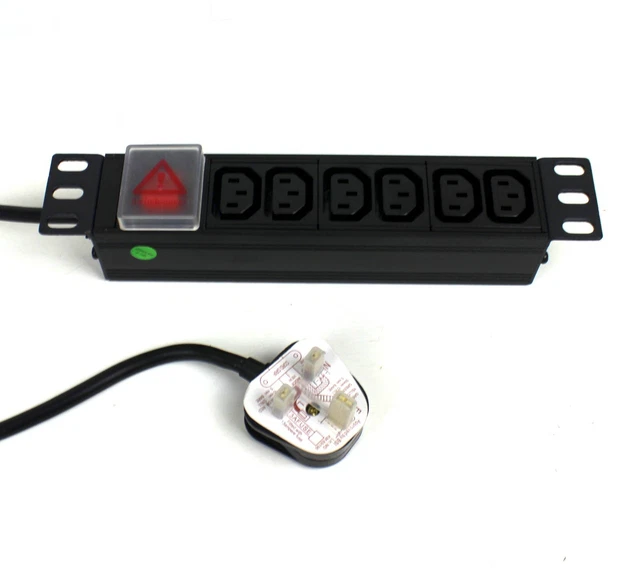 10& IEC 6 Way Horizontal Power Distribution Unit Strip Miniline PDU ...
