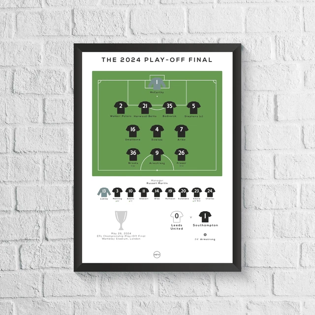 SOUTHAMPTON VS LEEDS United 2024 EFL Championship Play-Off Final Print ...