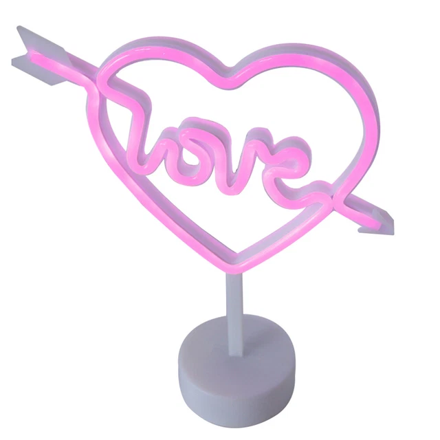 HEART LED LAMP Love Night Lamp Heart Neon Light LED Neon Light Neon ...
