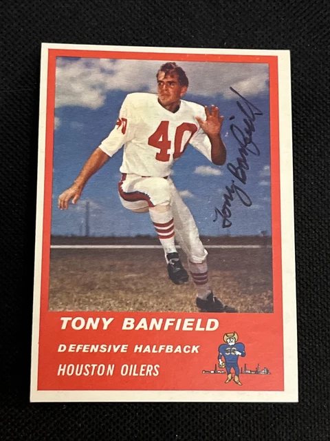 CARTE AUTOGRAPHE SIGNÉE Tony Banfield 1963 Fleer #41 Houston Oilers EUR ...