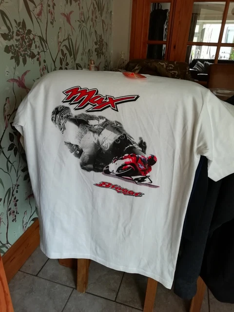 NEW OFFICIAL MAX Biaggi White L T-Shirt £19.00 - PicClick UK