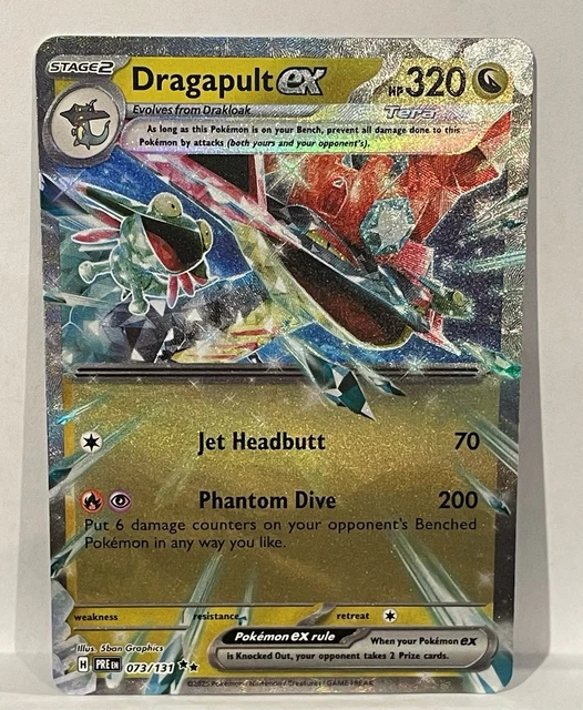 POKÉMON TCG PRISMATIC Evolutions Dragapult Ex 073/131 Double Rare Near ...