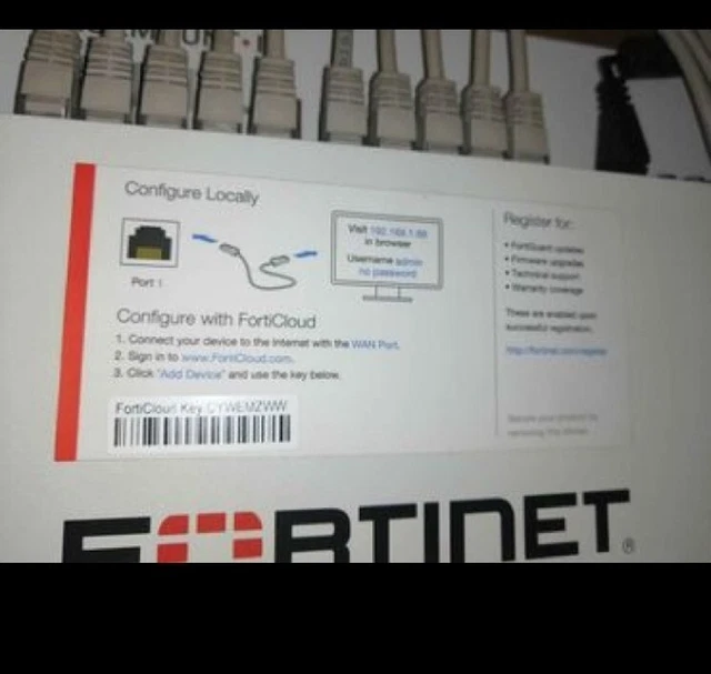 FORTINET FORTIGATE 60D With RACKMOUNT PSU IT RM-FR-T3 £94.99 - PicClick UK
