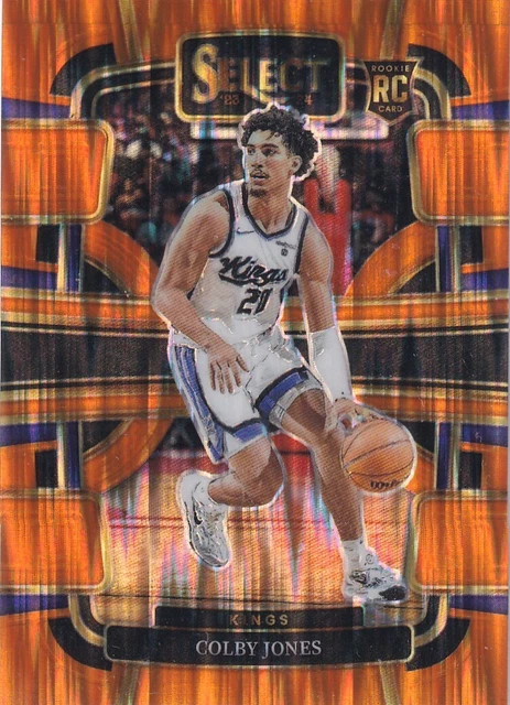 2023-24 PANINI SELECCIONE NBA N º 83 Colby Jones Rookie Naranja Reflejo ...