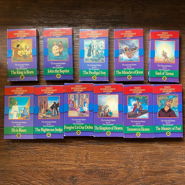 SET OF 12 VHS Tapes Animated Stories From the New Testament Family ...