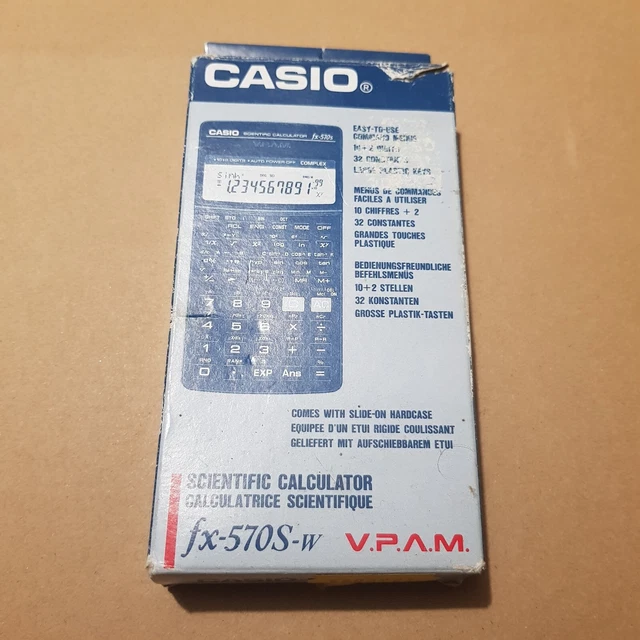 CASIO FX-570S SCIENTIFIC Calculator V.P.A.M. With Hard Case Boxed £17.50 - PicClick UK