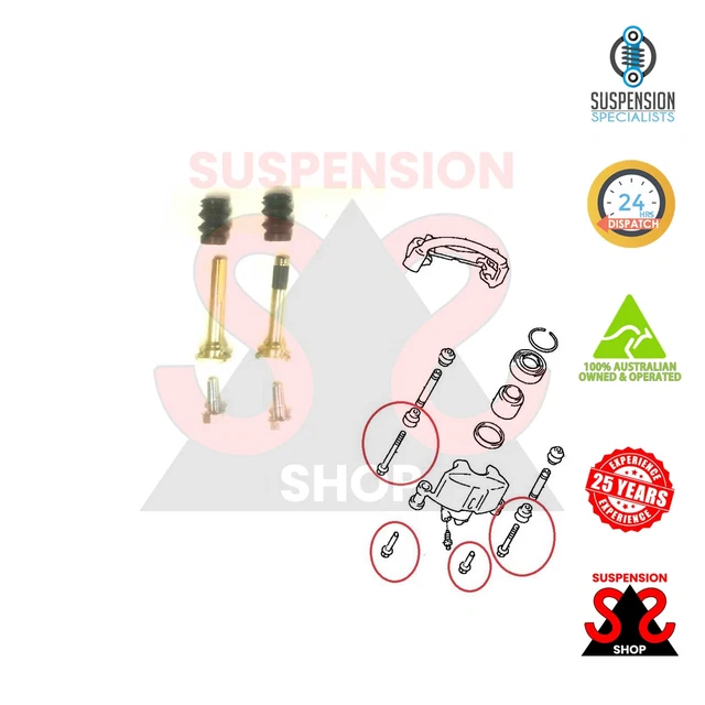 GUIDE BOLT, SLIDER Pin, Brake Caliper Suit TOYOTA Corolla 1.8 (ZRE152) AURIS $40.23 - PicClick AU