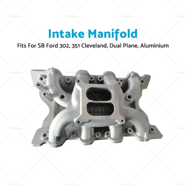 INTAKE MANIFOLD, FOR SB Ford 302, 351 Cleveland, Dual Plane, Aluminium ...