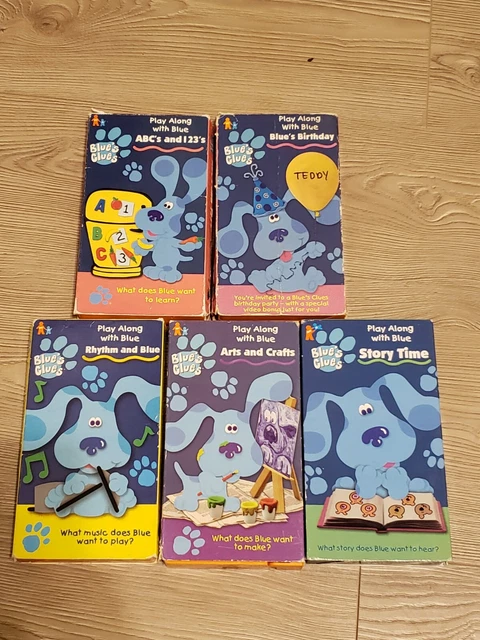 LOT OF 5 Blue's Clues VHS Tapes Birthday Story Time Arts Crafts ABC 123 ...