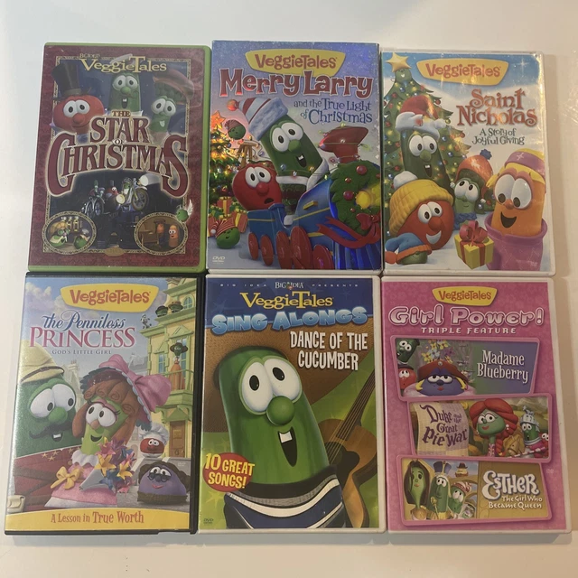 LOT OF 6 Veggietales Veggie Tales DVD Christian Religious Cartoon ...