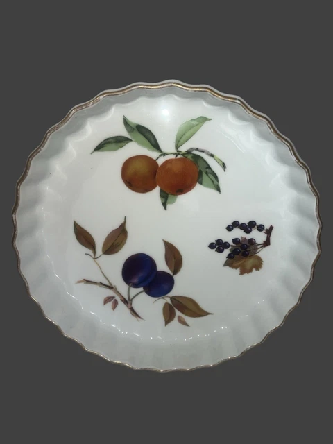 ROYAL WORCESTER EVESHAM Gold Flan Dishes 22cm (8.5") £8.00 - PicClick UK