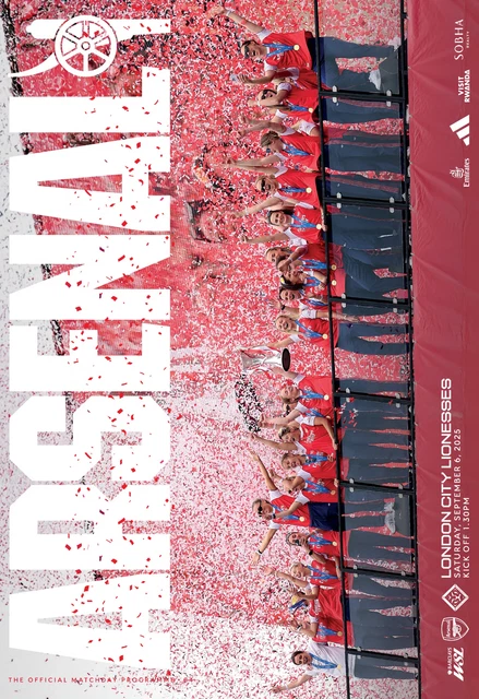 ARSENAL WOMEN V London City Lionesses Program Wcl Final Win Poster ...