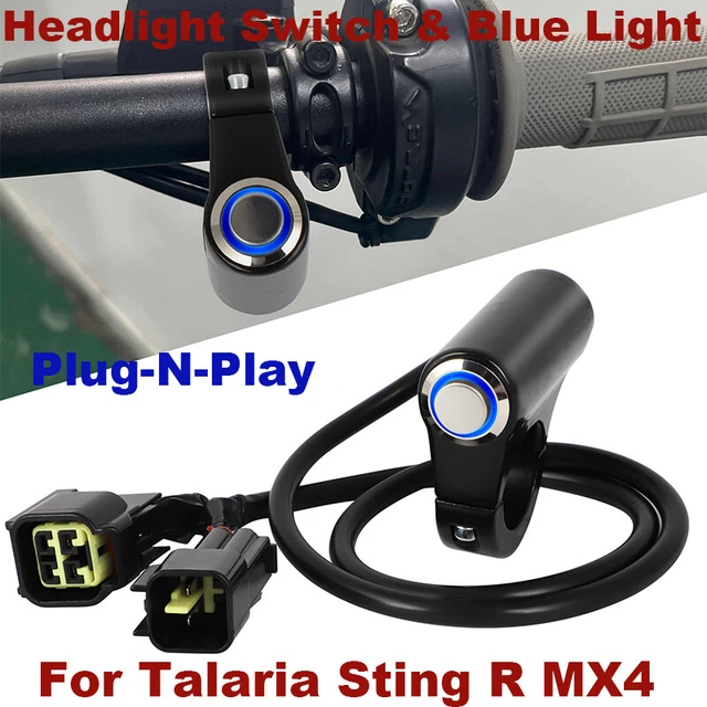 FOR TALARIA STING R MX4 Headlight Light Switch with Blue Light - Plug-N ...