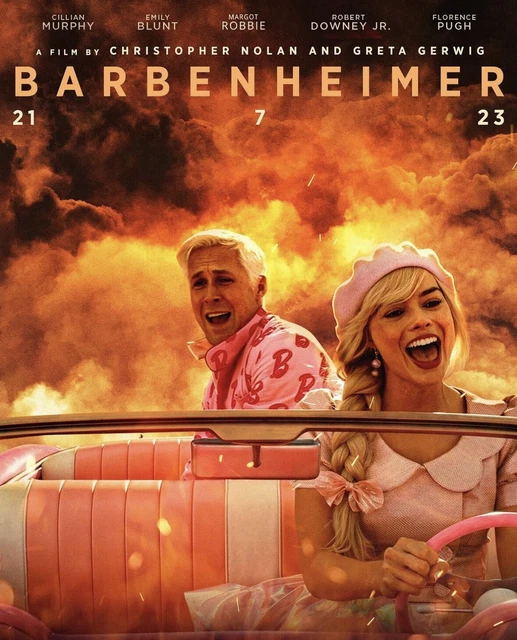 BARBENHEIMER - BARBIE & OPPENHEIMER - Affiche Film Poster Parodie ...