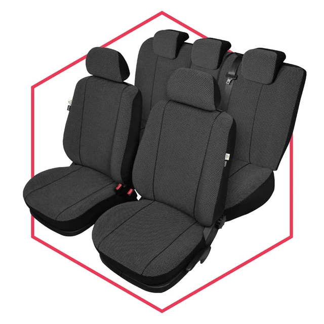 AUTOSITZBEZÜGE SCHONBEZÜGE SITZBEZUG Set Auto Schwarz für Mercedes E ...