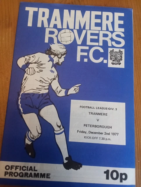 3 TRANMERE ROVERS Football Programme S All 1970s Good Condition £2.75 ...