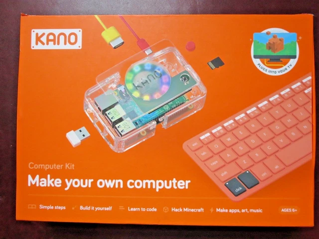 KANO COMPUTER KIT Make Your Own Computer: Rasp Pi 3b v1.2, keyboard ...