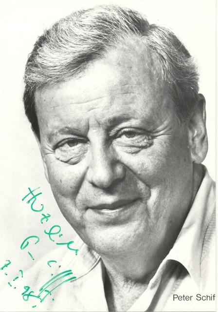 PETER SCHIFF, SCHAUSPIELER, original Autogramm auf Rüdel-Karte ...