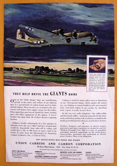 VINTAGE MAG PRINT Ad 1944 Coke Coca Cola - Soldier / Union Carbide ...