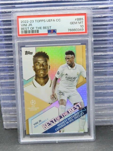 2022-23 TOPPS UEFA CC Vini Jr Best Of The Best #BB5 PSA 10 GEM MT Real ...