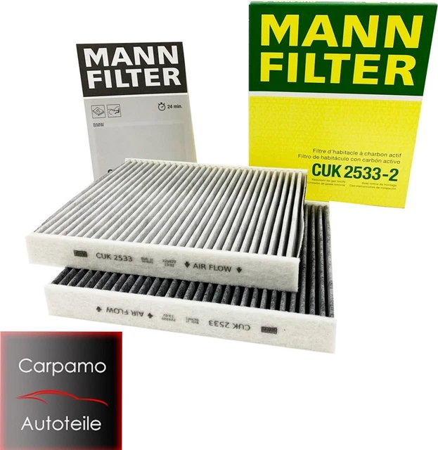 MANN CUK 2533-2 Innenraumfilter Aktivkohle Satz BMW F10 F11 F12 F13 F01-04 EUR 49,99 - PicClick DE