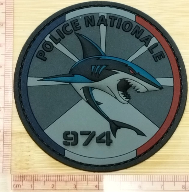 ECUSSON POLICE GENDARMERIE Patch Badge Ile De La Reunion 974 Requin ...