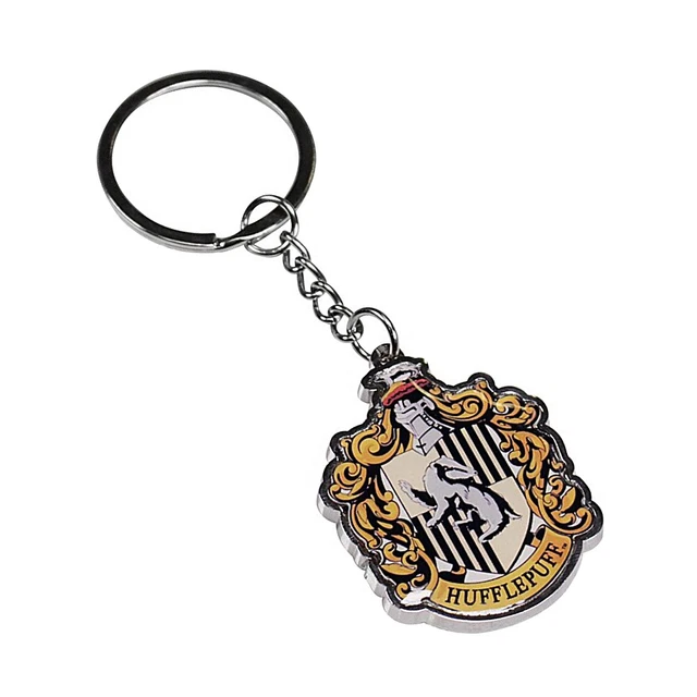 GENUINE HARRY POTTER Hufflepuff Crest Hogwarts Keyring Keychain Key Fob ...