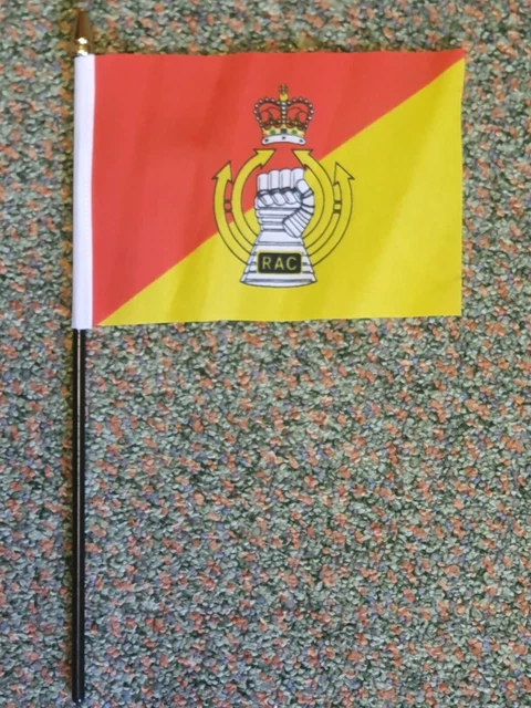 ROYAL ARMOURED CORPS Hand Flag 6x4" 15x10cm British Army Tank Tanks ...