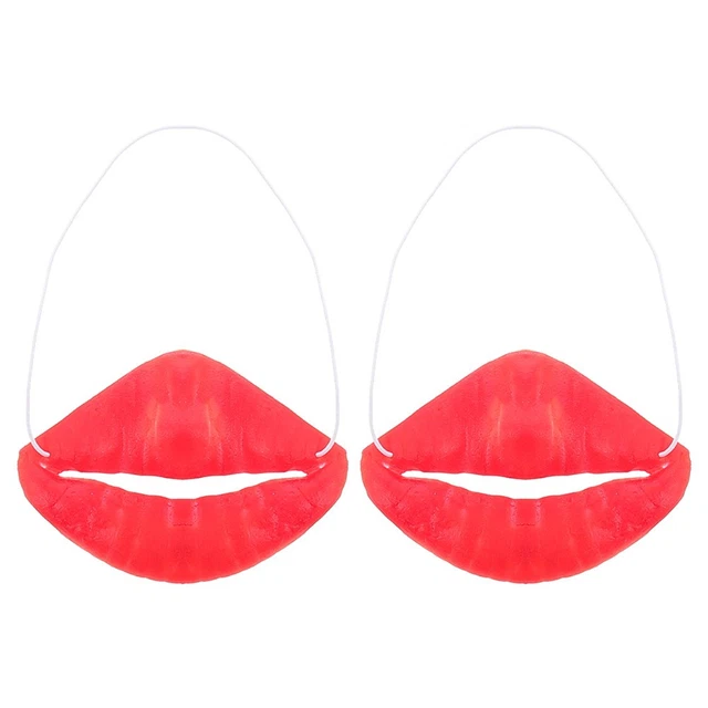 10 COUNT FAKE Lip April Fools' Day Party Decorations Adult Funny Big ...