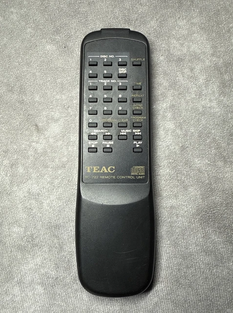 TEAC RC-722 REMOTE Control for CD Player OEM Tested Black $19.99 - PicClick