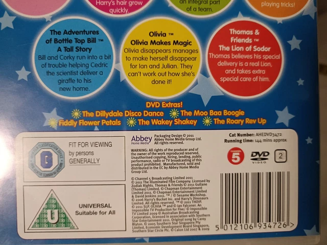 MILKSHAKE GOLD REGION 2 DVD Channel 5 UK 2011 144mins Preschool TV Show ...