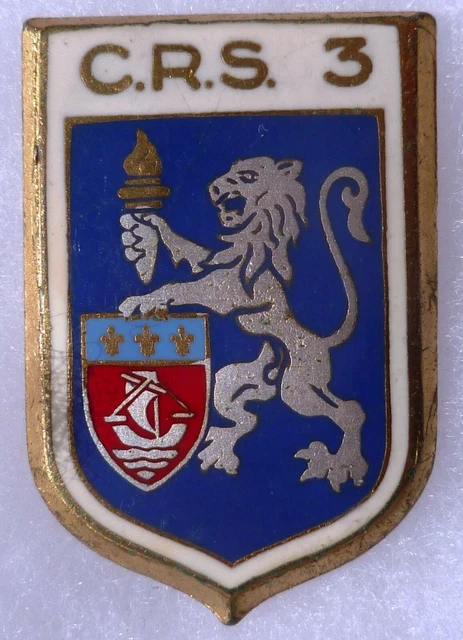 INSIGNE BADGE POLICE Obsolète CRS 3 ORIGINAL DRAGO EUR 8,99 - PicClick FR