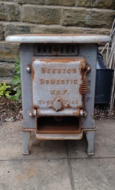 ANTIQUE BEESTON DOMESTIC WOF Open Fire Boiler (Cast Iron Burner ...