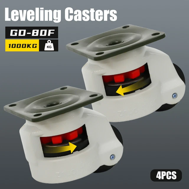 4 PACK LEVELING Casters Retractable Feet Caster GD-40F/GD-60F/GD-80F ...
