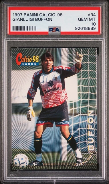 GIANLUIGI BUFFON 1997-98 Panini Football '98 #34 Parme Juventus PSA 10 ...