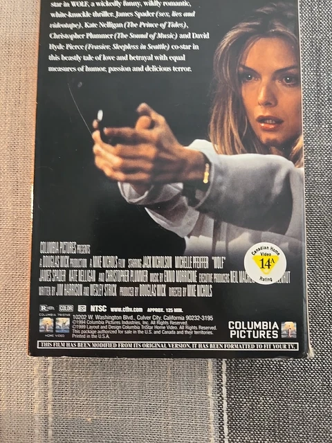 WOLF VHS 1994 Jack Nicholson Michelle Pfeiffer $9.99 - PicClick CA