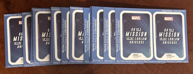 30 PACKS OF Loblaws Marvel Trading Cards 4/pack Go On A Mission ...