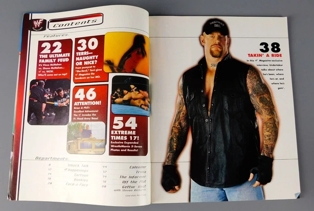 VINCE MCMAHON JUNE 2001 WWF Wrestling Magazine Catalog Kurt Angle WWE £ ...