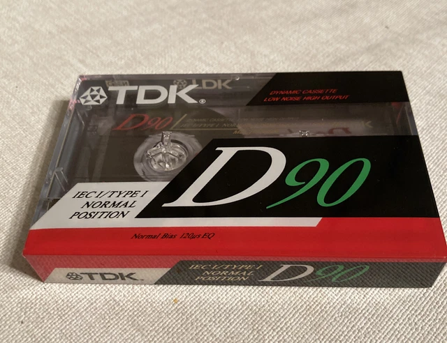 TDK D90 AUDIO Cassette Type 1, 90 Minute Tape New Sealed Brand New EUR 158,12 - PicClick IT