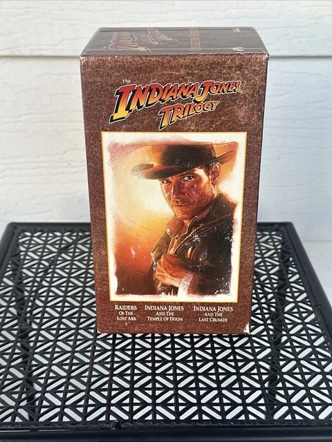 VHS INDIANA JONES Trilogy Set Temple Doom Last Crusade Lost Ark Movies ...