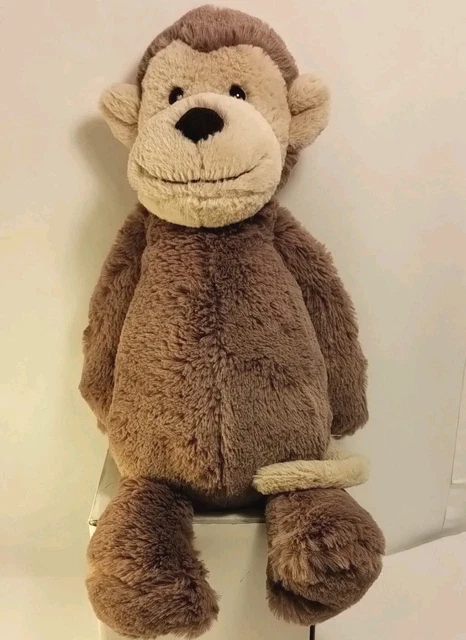 JELLYCAT MEDIUM BASHFUL Monkey 12" Soft Toy Plush Beanie Comforter Brown Animal £27.72 - PicClick UK
