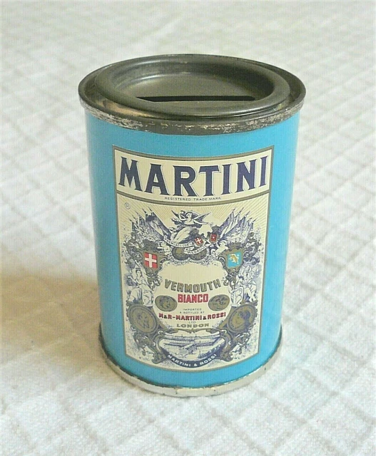 VINTAGE 1970'S MARTINI Money Box Tin The Adcan Company Hall & Keane ...