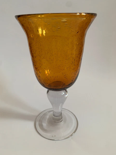 ARTLAND IRIS SMOKEY Amber Weinglas Glas Kelch Bernstein EUR 24,00 ...
