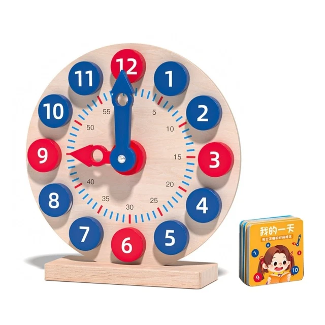 TELLING TIME TEACHING Clock with Movable Hands for Classroom Teaching ...